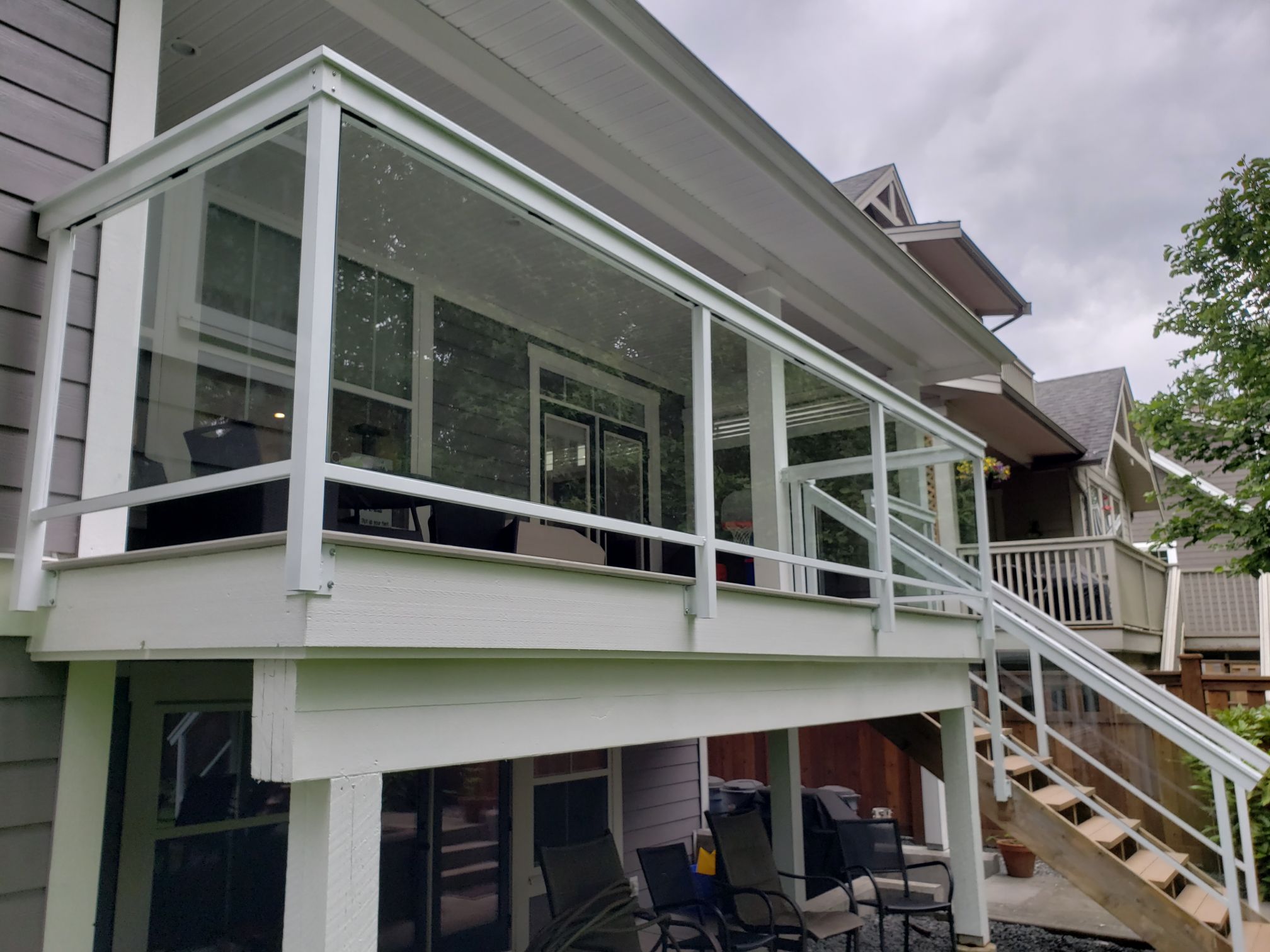 Entrance Gate Fabrication Cavitetrail Glass Railings